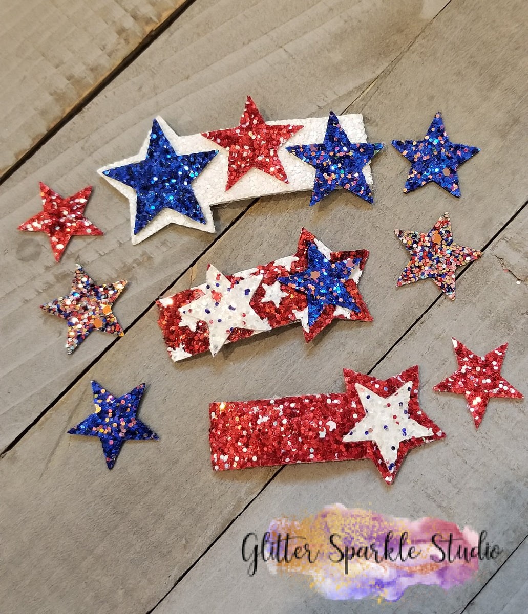 50mm 8 piece Multi Size Shooting Stars Shaped Snap Clips, Earrings or ...